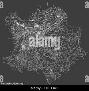 Street roads map of PFORZHEIM, GERMANY Stock Vector Image & Art - Alamy