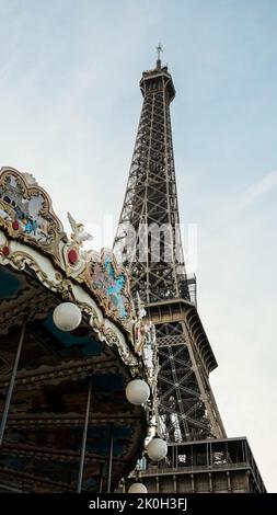 A detailed, close up view of the iconic, modern, jagged facade ...