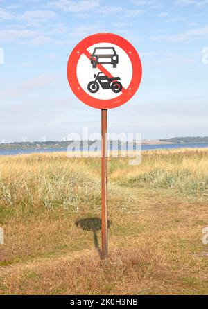 prohibited Car and Motorcycle round road Panel red white Symbol Traffic ...