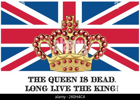 The Queen is dead. Long live the King. Queen Elizabeth II 1926 - 2022 Stock Vector Image & Art ...