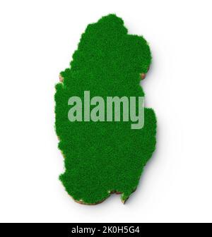 A 3D illustration of the Qatar Map soil land geology cross section ...