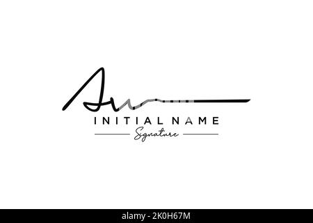 Letter aw logo premium vector Stock Vector Image & Art - Alamy