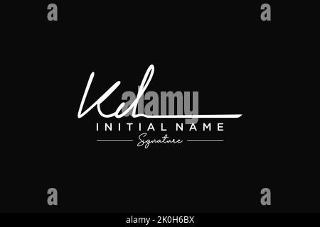 Simple Signature Logo for Alphabet KD - Handwritten Signature for ...