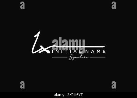 IX signature logo template vector. Hand drawn Calligraphy lettering ...