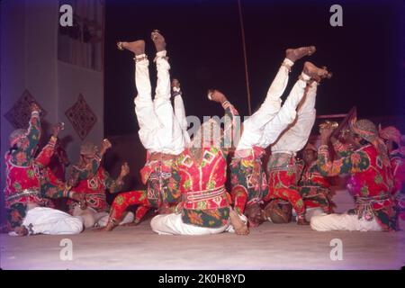 Garba Indian folk dance men and women dancing Navaratri festival ...