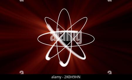 atom abstract light model, 3d illustration render Stock Photo - Alamy