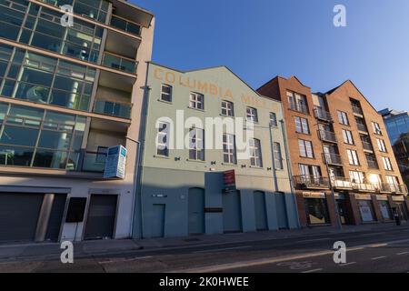 A sunny afternoon in Dublin, Iconic Columbia Mills building Stock Photo ...