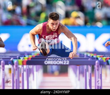 CUNNINGHAM Trey (USA), 110m Hurdles Men during the Meeting de Paris ...