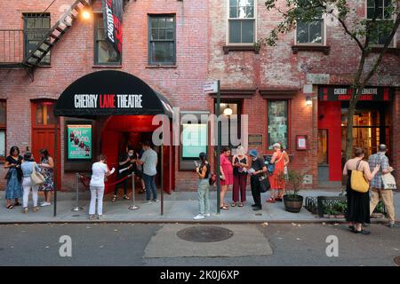 Cherry Lane Theatre, 38 Commerce St, New York, NY. exterior storefront ...