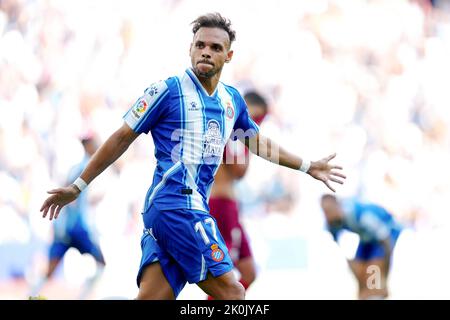 Martin Braithwaite of RCD Espanyol celebrates after scoring goal during ...