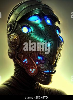 Steampunk Cyborg Face