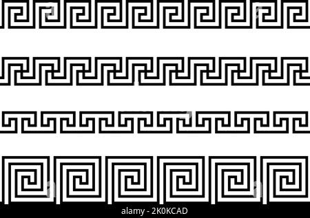 Greek roman pattern border decorative ornament. Ancient greek meander ...