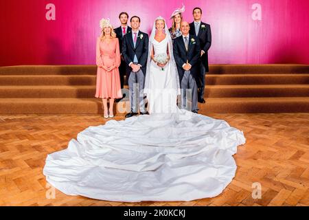 official foto in Brussel, on September 10, 2022, of the wedding from ...