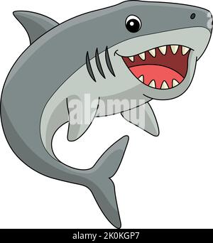 Megalodon Shark Cartoon Colored Clipart Stock Vector Image & Art - Alamy