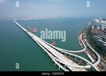 Aerial photo shows Xiang'an Bridge in Xiamen City, southeast China's ...