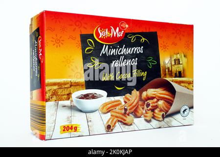 SOL & MAR Mini Churros rellenos whith cocoa filling sold by LIDL ...
