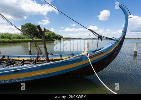 Viking ship in the musuem in Ladby Fyn denmark Stock Photo - Alamy