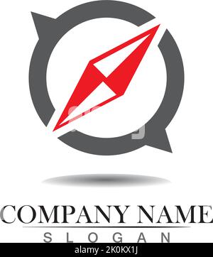 Compass signs and symbols logo vector app icons Stock Vector Image ...
