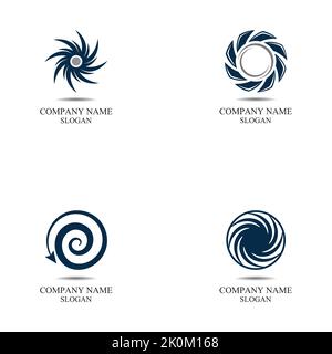 vortex circle logo and symbols template icons Stock Vector Image & Art ...