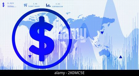 2d rendering usd Dollar symbol Stock Photo - Alamy
