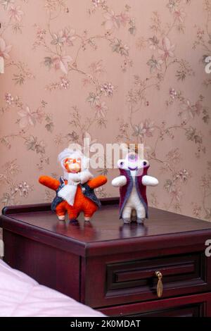 Fantastic creature soft toy made of natural wool Stock Photo - Alamy