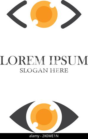 Branding Identity Corporate Eye Care vector logo design Stock Vector ...