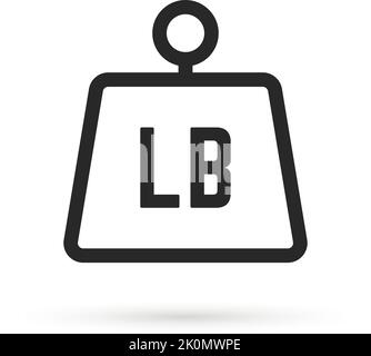The pound icon. Lb and weight symbol. Flat Vector illustration Stock ...