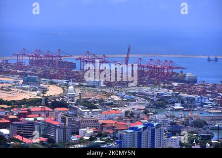 View on Colombo harbor from WTC Colombo. Sri Lanka Stock Photo - Alamy