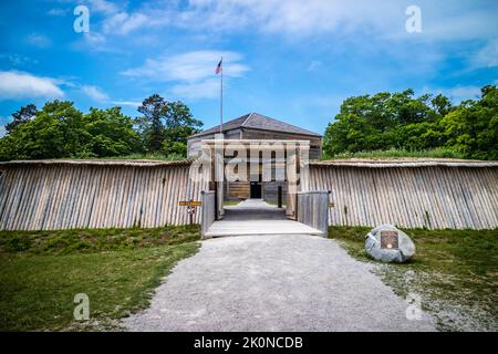 A military base fort in Mackinac Island, Michigan Stock Photo - Alamy