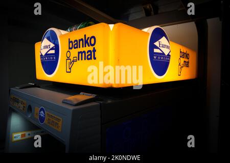 A Euronet bankomat cash machine ATM is seen in Warsaw, Poland on 13 ...
