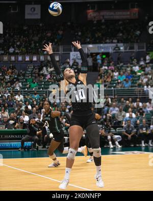 Honolulu, Hawaii. September 10, 2022 - Hawaii outside hitter Kendra Ham ...