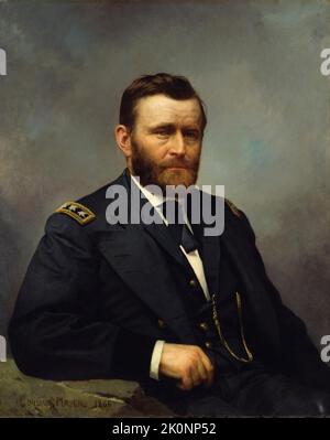 Portrait of Ulysses S. Grant, painted by Constant Mayer in 1866. The ...