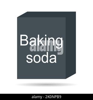 Baking soda ingredient icon shadow, cook food design symbol, bakery ...