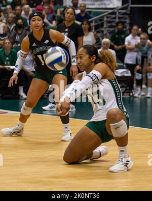 September 4, 2022 - Hawaii libero Talia Edmonds (13) bumps during the ...
