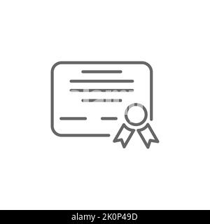 Diploma or certificate badge. Pictogram for websites, applications and ...