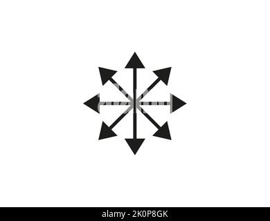 Many ways arrow icon. Vector illustration Stock Vector Image & Art - Alamy