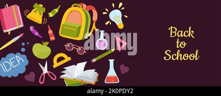 Learning math banner cover template for education needs, with math ...