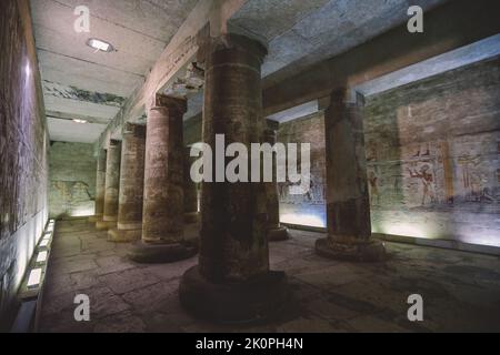 Inside View of the temple of Seti I, which is also known as the Great ...