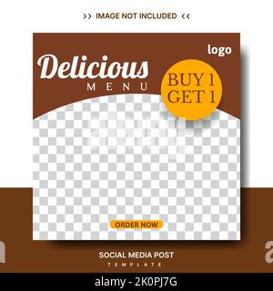 A simple template of a menu with placeholder text and transparent ...