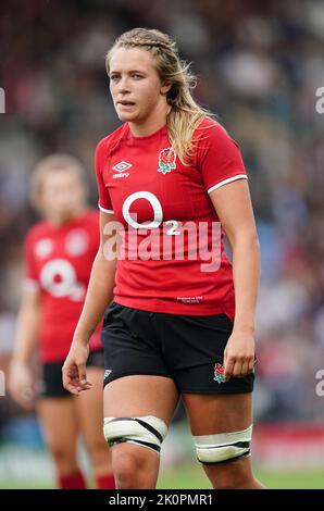 England's Zoe Aldcroft during the Women's Rugby World Cup warm up match ...