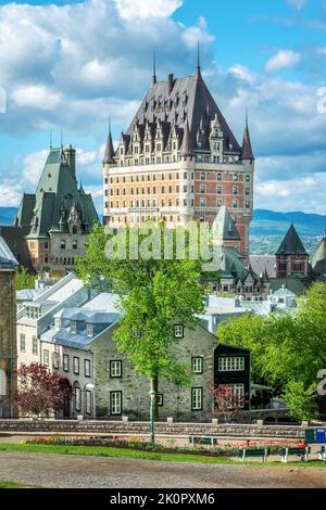 Chateau Frontenac in the Upper town of Old Quebec, Canada Stock Photo ...