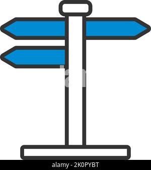 Icon Of Pointer Stand. Editable Bold Outline With Color Fill Design ...