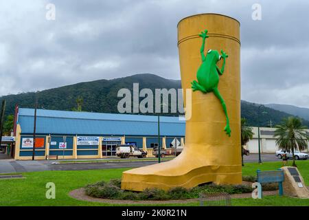 The large yellow gum boot tourist attraction in Tully Queensland ...