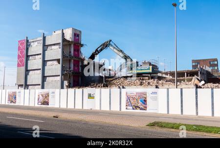 Stockton on Tees, UK.13th September 2022. The practically deserted ...