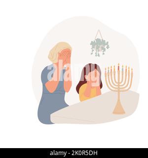 Jewish traditions isolated cartoon vector illustration set Stock Vector ...