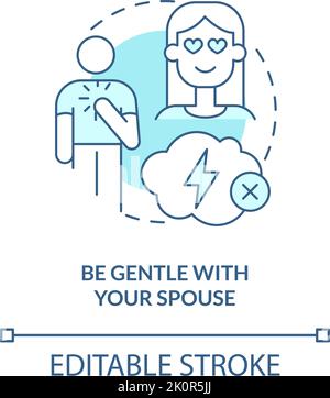 Be gentle with spouse concept icon Stock Vector Image & Art - Alamy