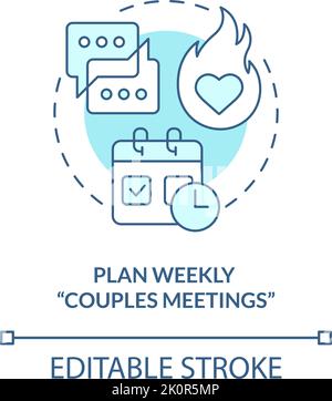 Plan weekly couples meetings concept icon Stock Vector Image & Art - Alamy