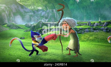 THE CROODS: FAMILY TREE, from left: Belt, Sash, What Goes Eep Must Come ...