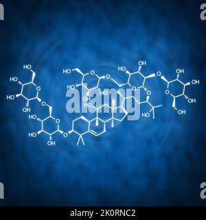 Mogroside Structural chemical formula on a white background (Monk Fruit ...