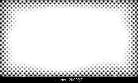 Halftone frame. Comic style divider. Pop art faded frame. Grunge ...